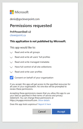 PnP.PowerShell App Registration | Denis Molodtsov Blog