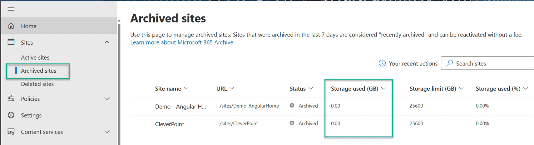 Archive SharePoint Online Sites Using M365 Archive Feature | Denis ...