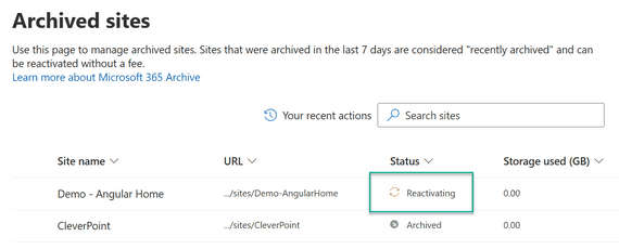 Archive SharePoint Online Sites Using M365 Archive Feature | Denis ...