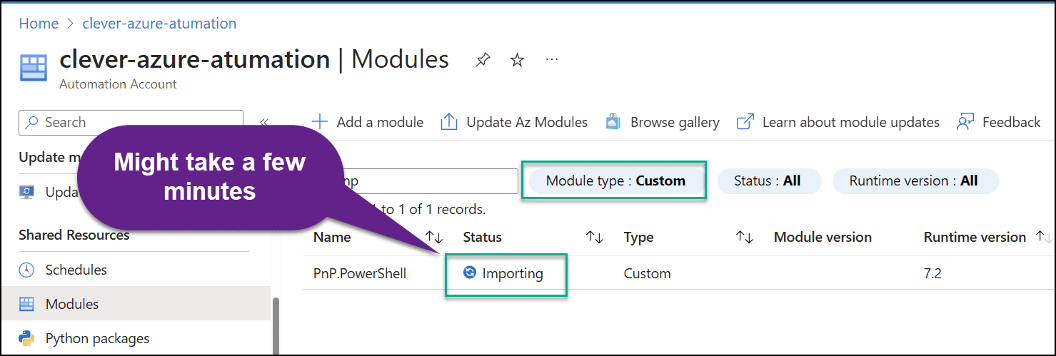 Run Pnp Powershell From Azure Automation Denis Molodtsov Blog