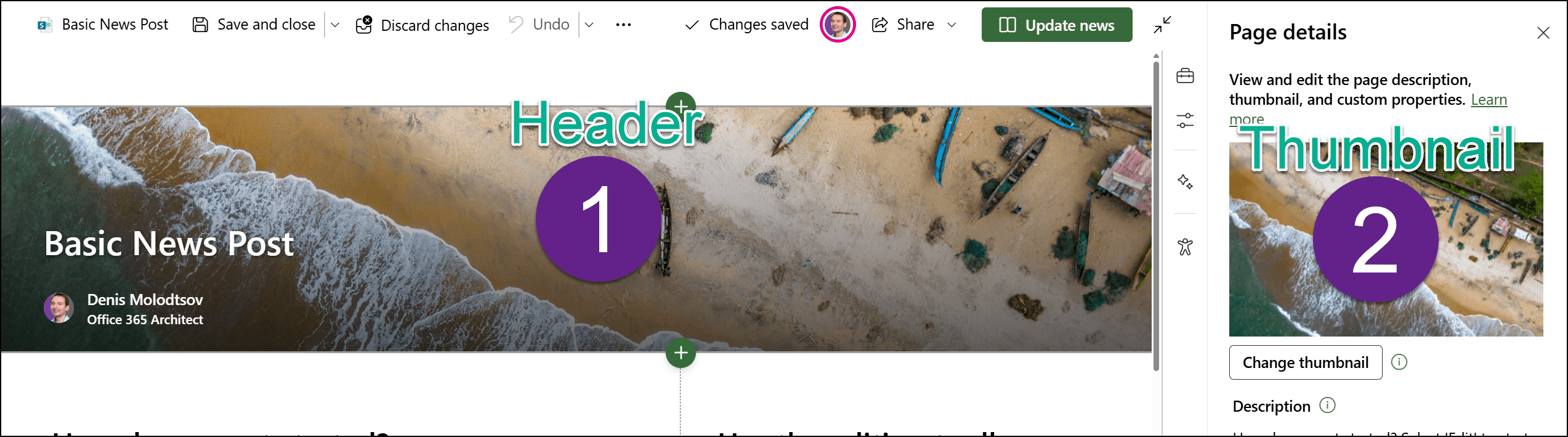 SharePoint News Webpart Dimensions for Designers | Denis Molodtsov Blog