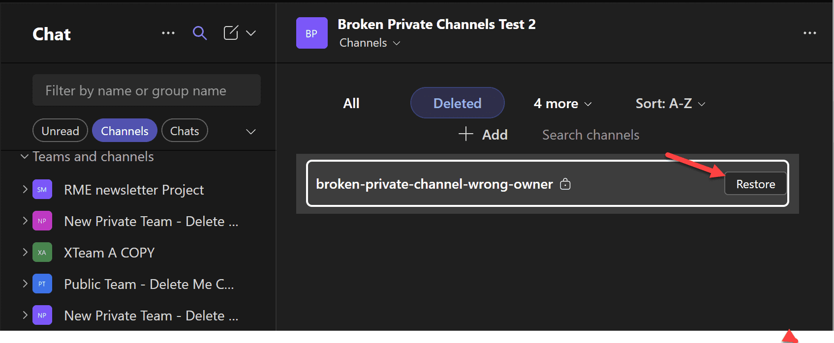 Vanishing Private Channels and the Dangers of Cleaning Team Permissions ...